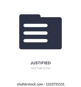 Justified Icon On White Background Simple Stock Vector (Royalty Free) 1323731531 | Shutterstock