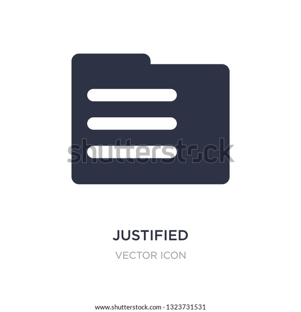 Justified Icon On White Background Simple Stock Vector (Royalty Free ...