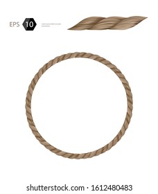 Jute Rope Circle Fame Vector Design Stock Vector (Royalty Free ...