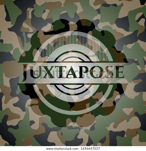 Juxtapose Camouflaged Emblem Vector Illustration Detailed Stock Vector ...