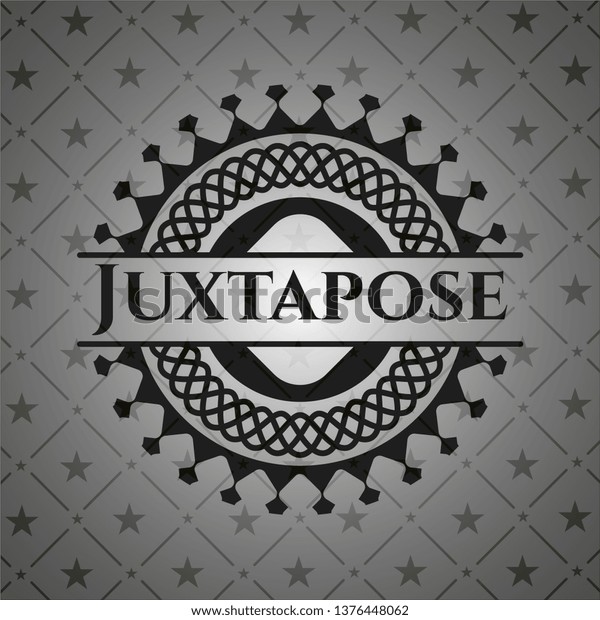 Juxtapose Realistic Black Emblem Stock Vector (Royalty Free) 1376448062 ...