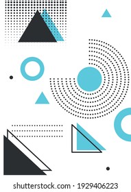 Juxtaposed Halftone Geometric Shapes Design Stock Vector (Royalty Free ...