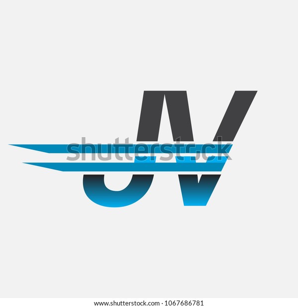 Jv Initial Logo Company Name Colored Stock Vector (Royalty Free ...