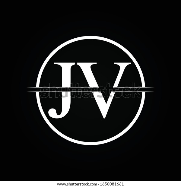 Jv Letter Type Logo Design Vector Stock Vector (Royalty Free ...