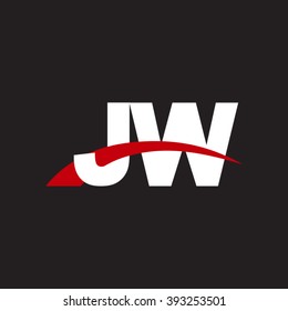 Bw Initial Overlapping Swoosh Letter Logo Stock Vector (Royalty Free ...