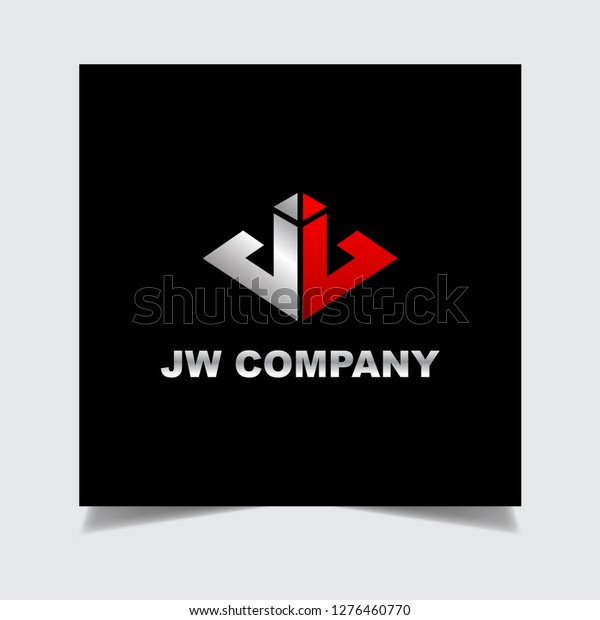 Jw Logo Letter Geometric Design Simple Stock Vector (Royalty Free ...