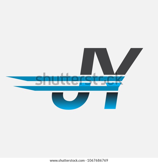 Jy Initial Logo Company Name Colored Stock Vector (Royalty Free) 1067686769