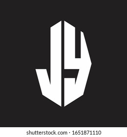 Jy Logo Monogram Octagonal Ribbon Style Stock Vector (Royalty Free ...