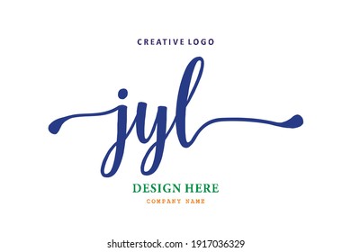 Jyl Lettering Logo Simple Easy Understand Stock Vector (Royalty Free ...