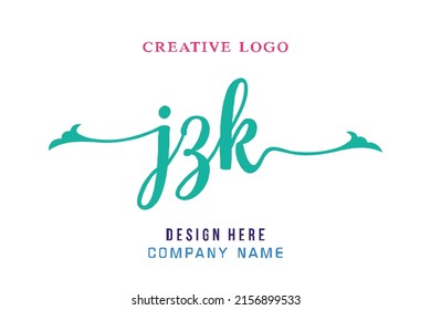 Jzk Lettering Logo Simple Easy Understand Stock Vector (Royalty Free ...