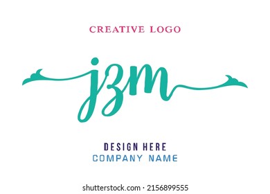 Jzm Lettering Logo Simple Easy Understand Stock Vector (Royalty Free ...