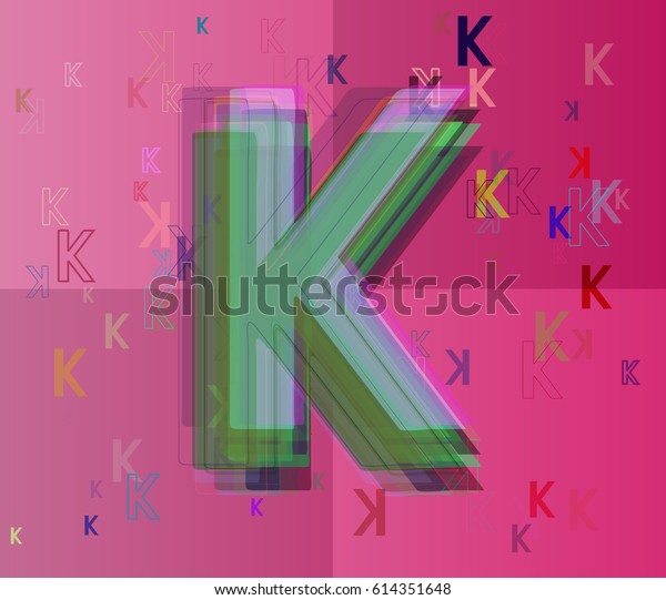 K Alphabet Art Design Stock Vector (Royalty Free) 614351648 | Shutterstock