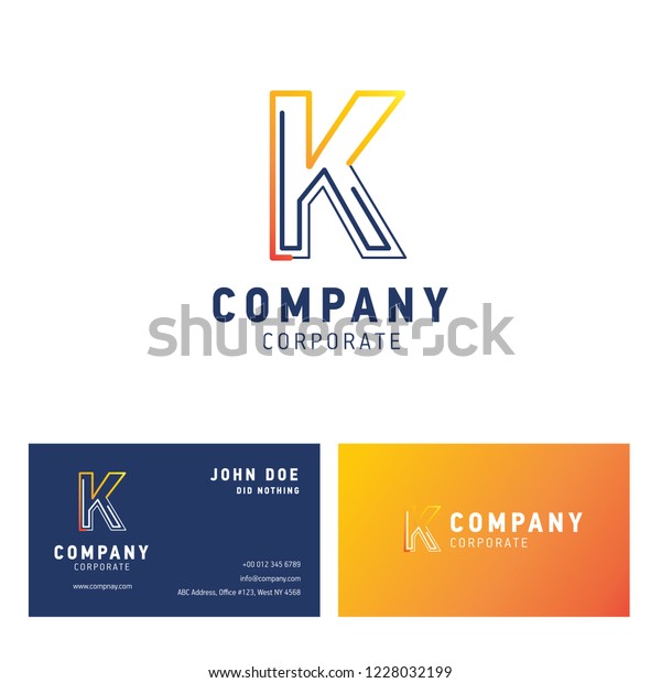 K Company Logo Design Visiting Card Stock Vector (Royalty Free) 1228032199 | Shutterstock