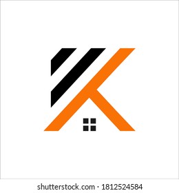 K Home Logo Design Vector Sign Stock Vector (Royalty Free) 1812524584 ...