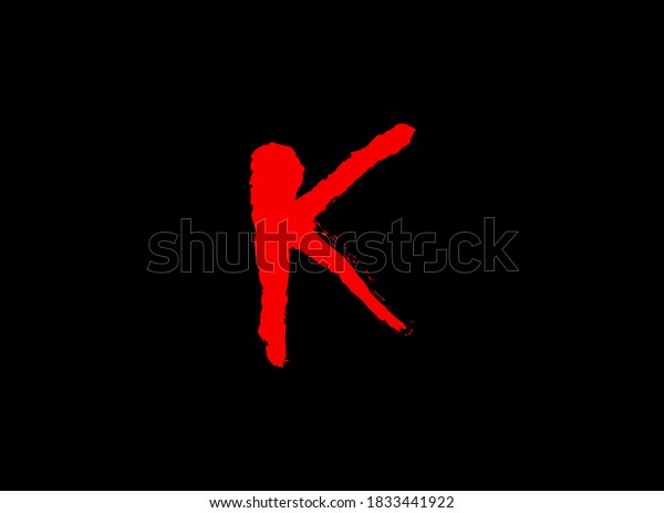 K Horror Bloody Scary Vector Letter Stock Vector (Royalty Free ...
