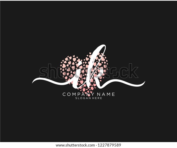 K Initial Handwriting Logo Vector Stock Vector (Royalty Free ...
