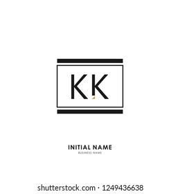K K Kk Initial Logo Letter Stock Vector (Royalty Free) 1249436638