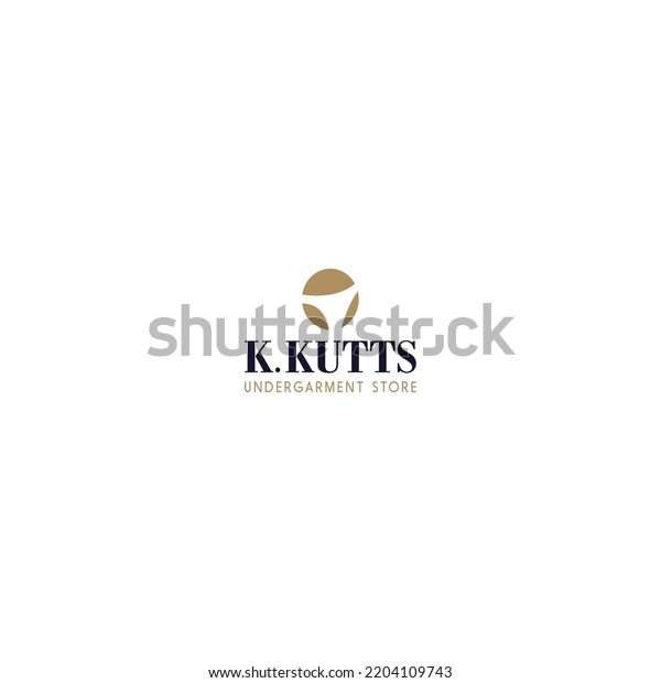 K Kutts Logo Circle Flats Undergarment Stock Vector (Royalty Free ...