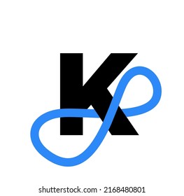 K Letter Infinity Symbol K Infinity Stock Vector (Royalty Free ...
