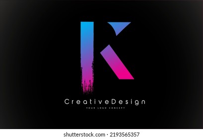 K Letter Logo Design Creative Pink Stock Vector (Royalty Free) 2193565357 | Shutterstock