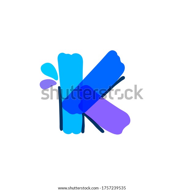 K Letter Logo Water Drops Waves Stock Vector (Royalty Free) 1757239535 ...