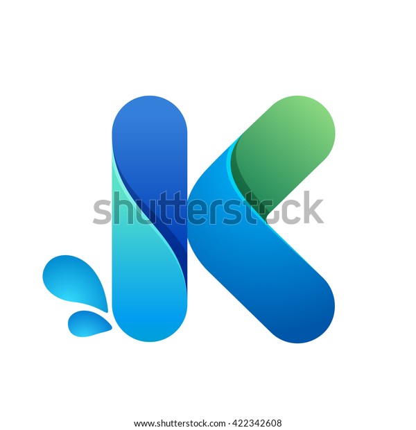 K Letter Water Waves Drops Font Stock Vector (Royalty Free) 422342608 ...