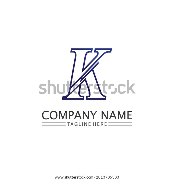K Logo Design K Letter Font Stock Vector (Royalty Free) 2013785333 ...