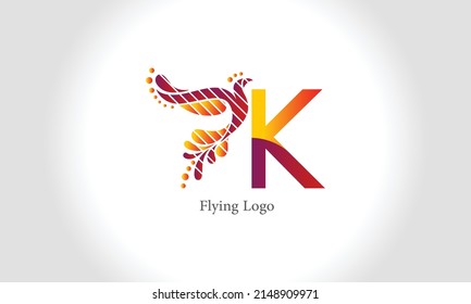 K Logo Letter Flying Bird Stock Vector (Royalty Free) 2148909971 ...