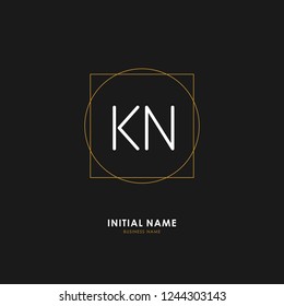 K N Kn Initial Logo Letter Stock Vector (Royalty Free) 1244303143 ...