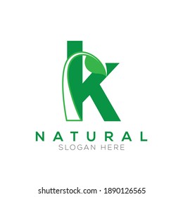 K Natural Green Logo Vector Stock Vector (Royalty Free) 1890126565 ...