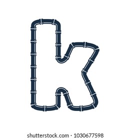 K Pipe Letter Logo Icon Design Stock Vector (Royalty Free) 1030677598