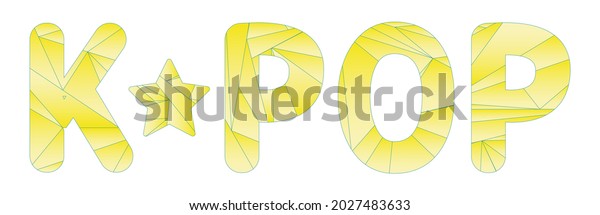 K Pop Lettering Isolated On White Stock Vector (Royalty Free ...