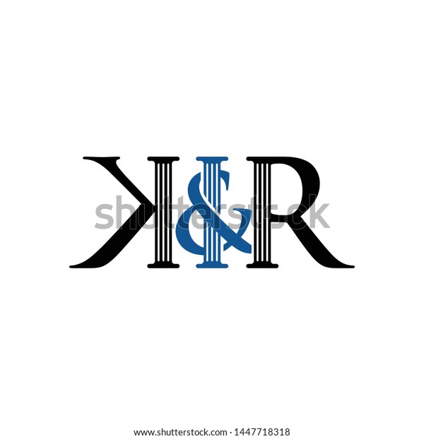 K R Logo Design Template Law Stock Vector (Royalty Free) 1447718318 ...