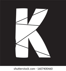 K White Vector Alphabet Letter Isolated Stock Vector (Royalty Free ...