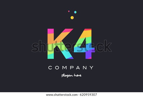 K4 K 4 Four Letter Number Stock Vector (Royalty Free) 620959307 ...