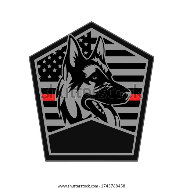 K9 German Shepherd Mascot Logo Vector Stock Vector (Royalty Free ...