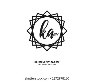 Ka Initial Handwriting Logo Template Vector Stock Vector (Royalty Free ...