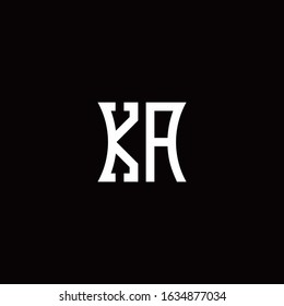 Ka Monogram Logo Curved Side Style Stock Vector (Royalty Free ...