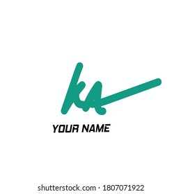 Ka Your Name Initial Letter Logo Stock Vector (Royalty Free) 1807071922