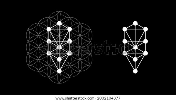 Símbolo vectorial de Kabbalah aislado. Geometría: vector de stock ...
