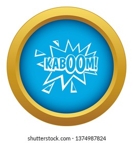 Kaboom Explosion Icon Blue Vector Isolated Stock Vector (Royalty Free ...