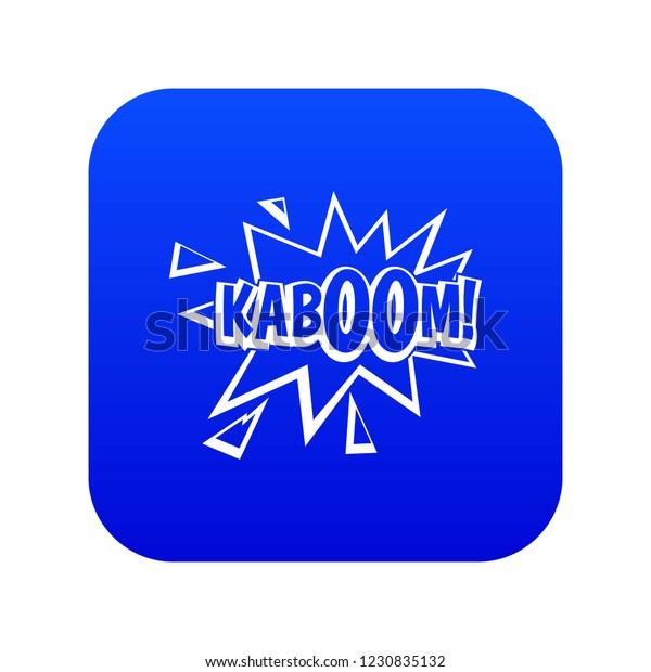 Kaboom Explosion Icon Digital Blue Any Stock Vector (Royalty Free ...