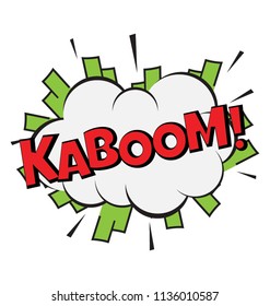 Kaboom Sound Visual Used Show Expression Stock Vector (Royalty Free ...