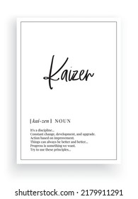 Kaizen Vector Minimalist Poster Design Wall Stock Vector (Royalty Free ...