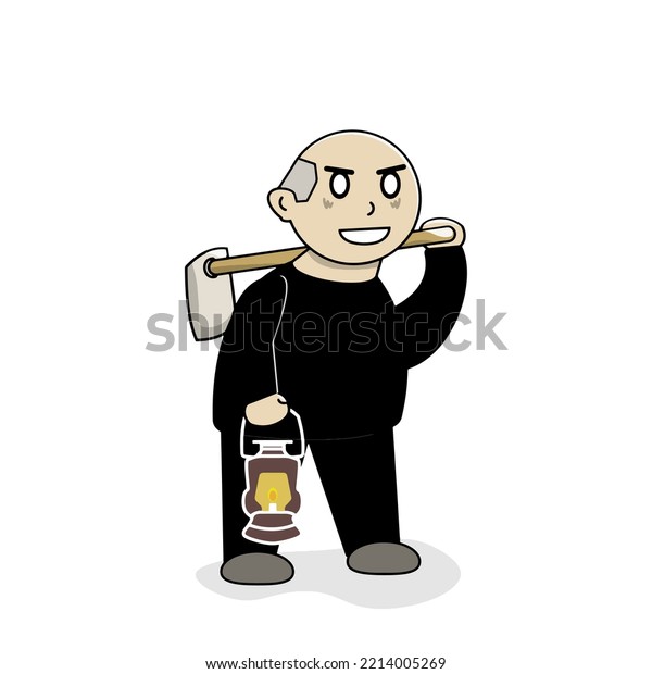 Kakek Cangkul Mythical Ghost That Thrives Stock Vector (Royalty Free ...