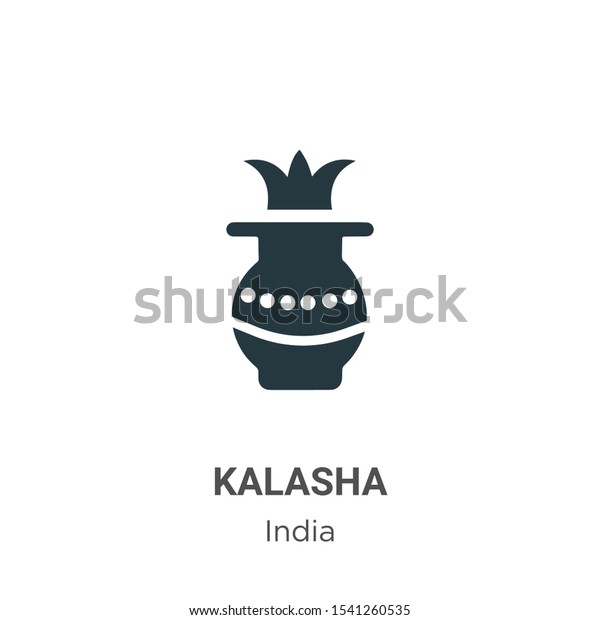 Kalasha Vector Icon On White Background Stock Vector (Royalty Free ...