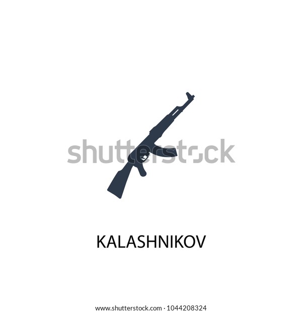 Kalashnikov Icon Simple Element Illustration Kalashnikov Stock Vector ...