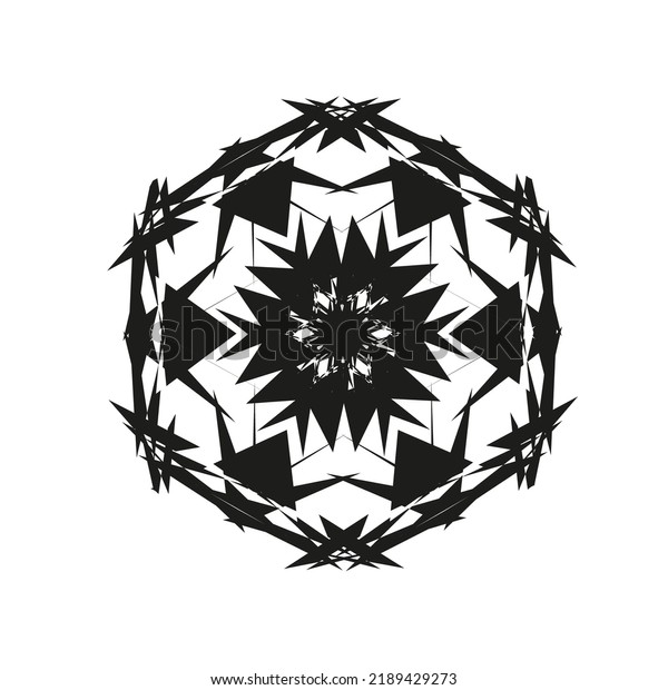 Kaleidoscope Effect Geometric Forms Isolated Vector Stock Vector Royalty Free 2189429273