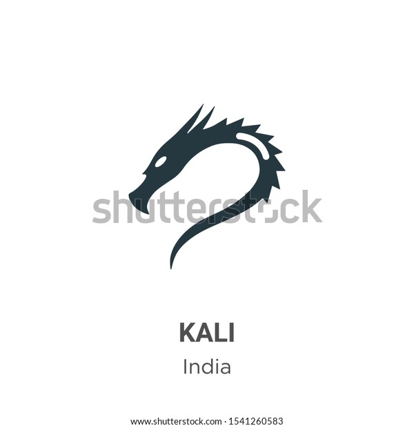 Kali Vector Icon On White Background Stock Vector (Royalty Free ...