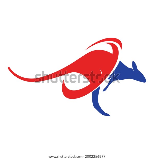 Kangaroo Australian Transportation Kangaroo Logistics Logo Stock Vector ...